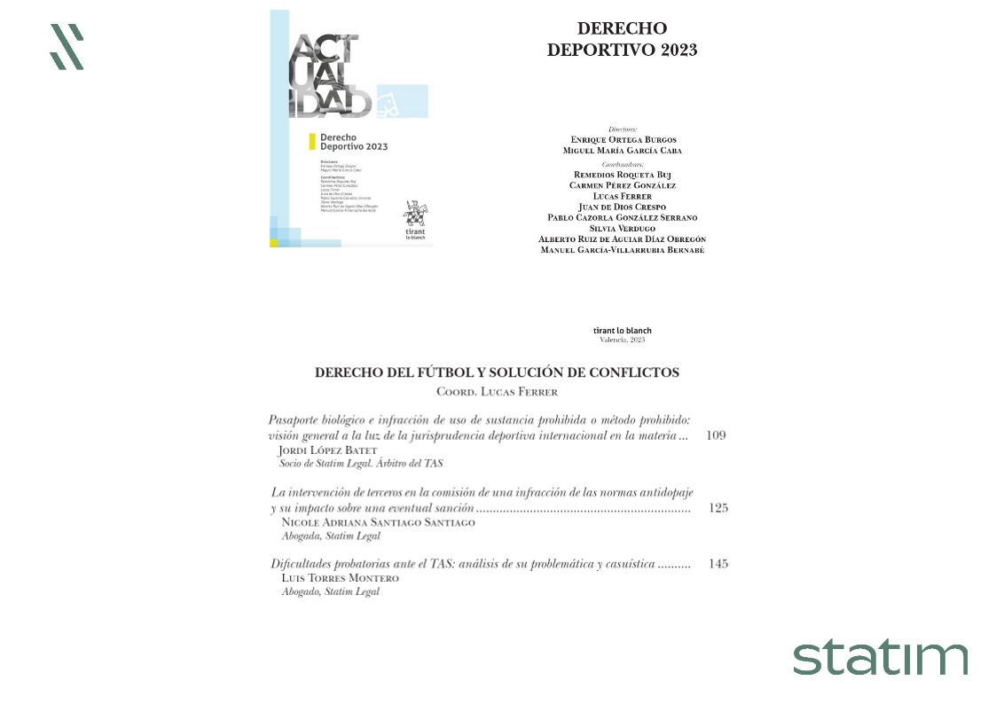 Derecho Deportivo 2023 — Statim